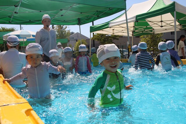 プール活動真っ盛り！｜まんまるこども園ブログ御南まんまるこども園